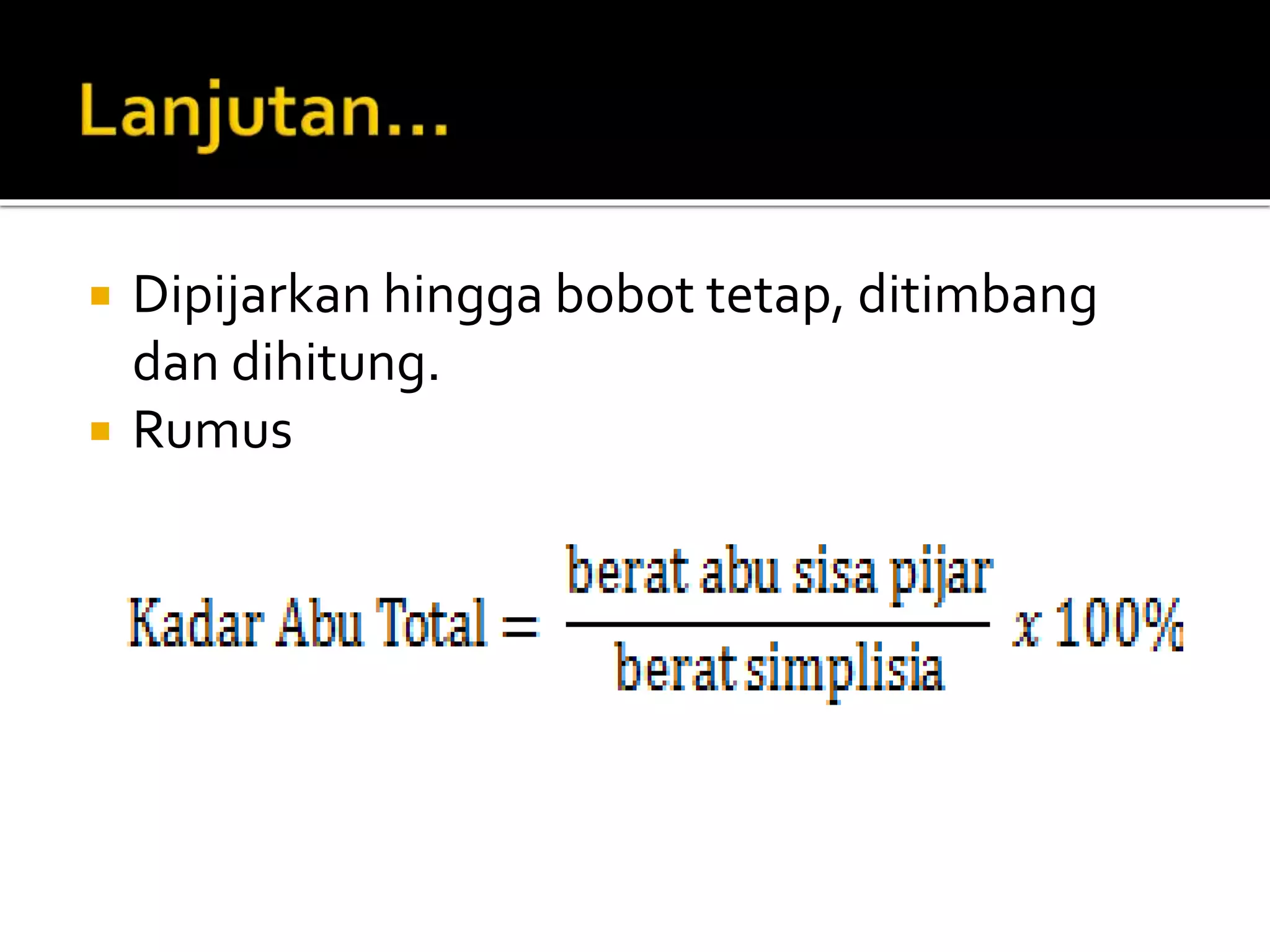SIMPLISIA DAN PENGUJIAN MUTU | PPT