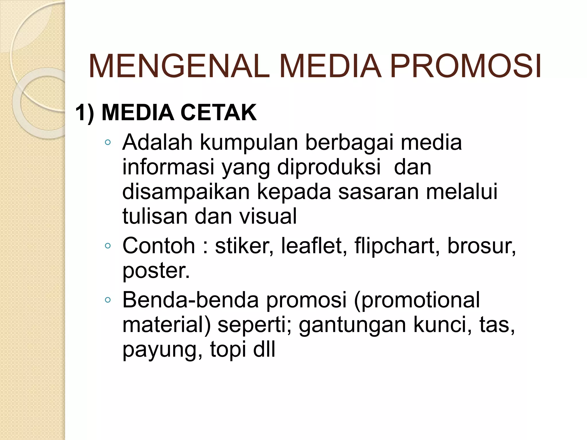 MEDIA PROMOSI KESEHATAN | PPT