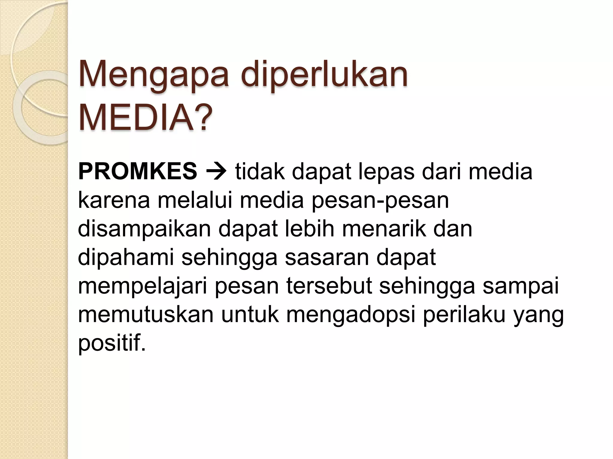 MEDIA PROMOSI KESEHATAN | PPT