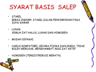 SALEP, KRIM, DAN PASTA | PPTX