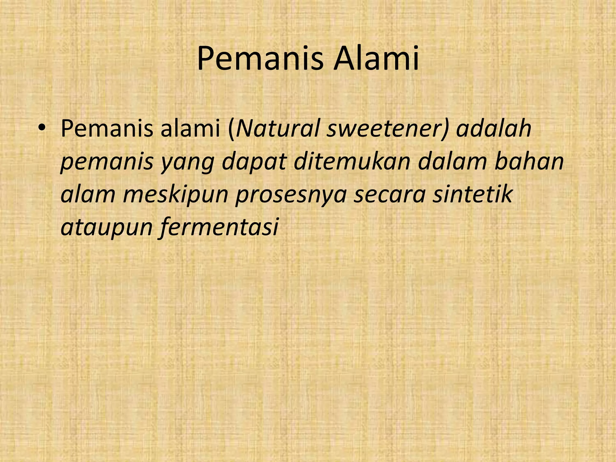BAHAN PEMANIS SINTETIS | PPT