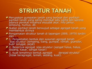 kuliah fisika tanah materi dari dasar dasar ilmu tanah | PPT