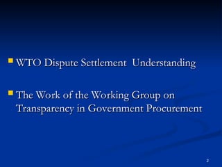 dispute settlement of WTO Secretatirat.ppt