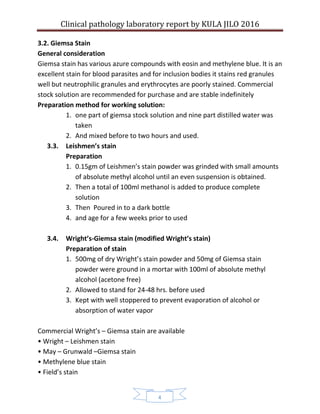 Clinical Pathology Laboratory Report by Kula Jilo 2016 | PDF