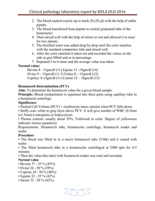 Clinical Pathology Laboratory Report by Kula Jilo 2016 | PDF
