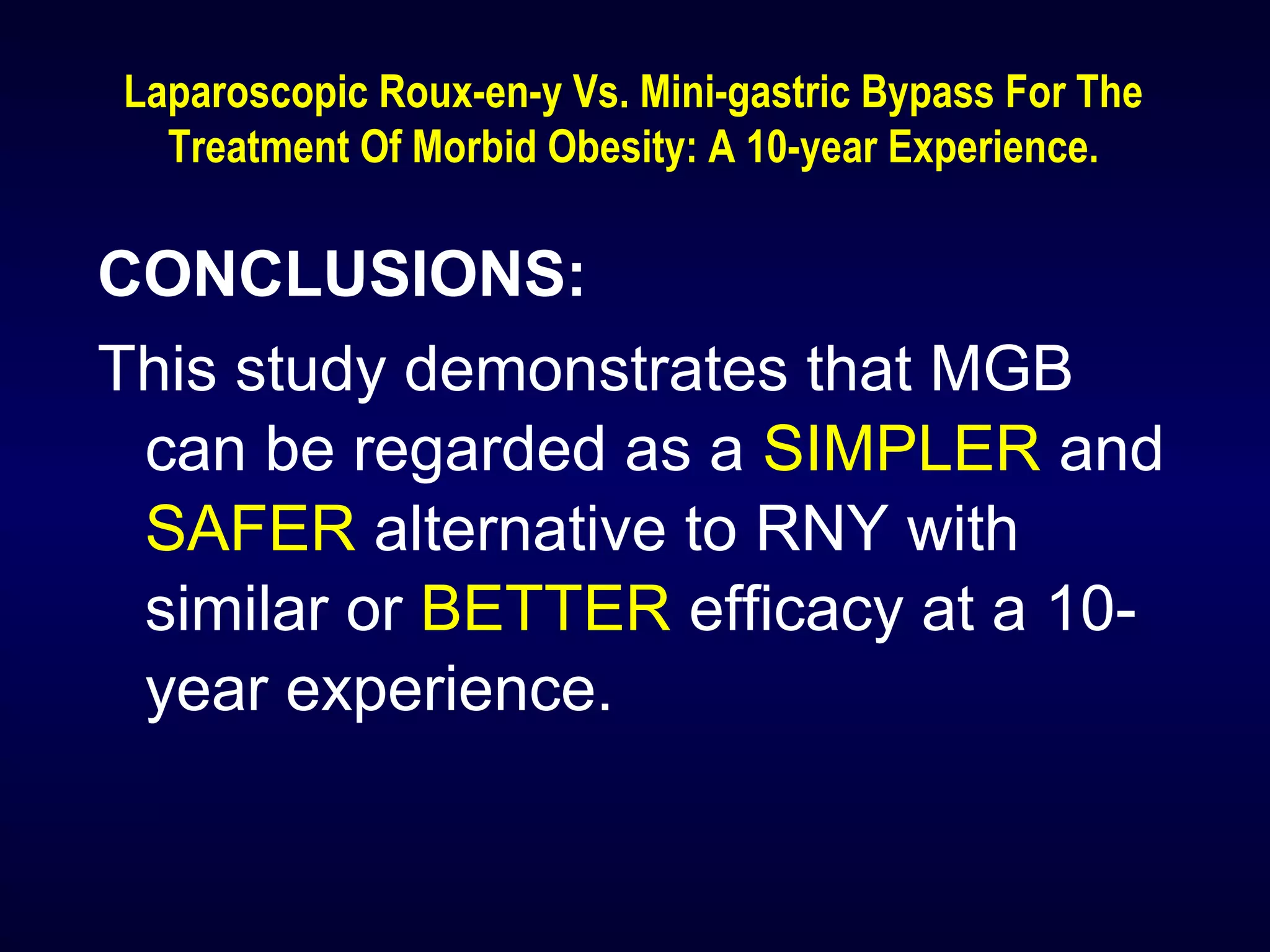 The Mini Gastric Bypass Best Rx Diabetes Ppt