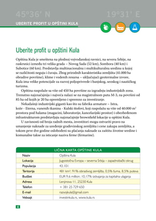 Investiciona brošura opštine Kula | PDF