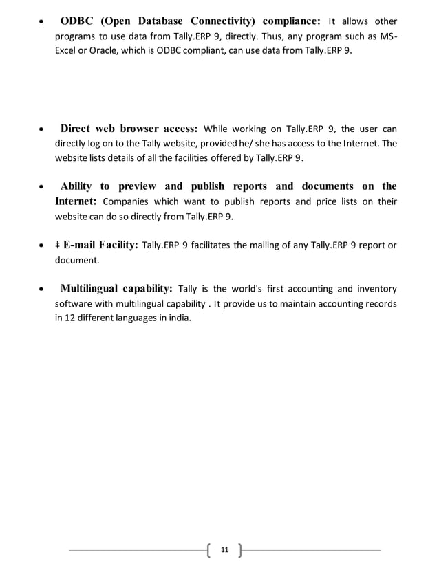 Project on Tally.ERP9