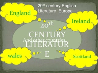 Kuldeep Singh TCAS-Characteristics of twentieth Century literature | PPTX