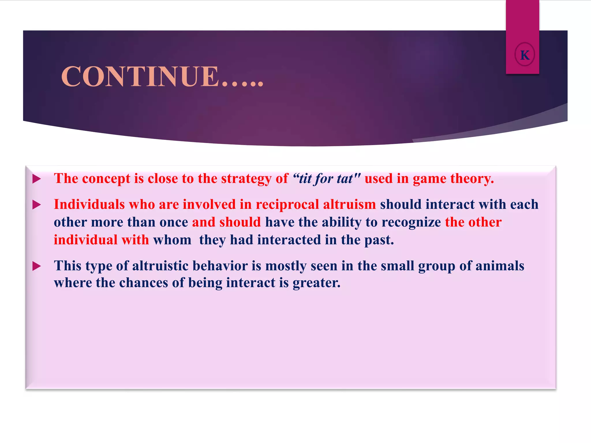 Altruism in animals and its type | PPTX