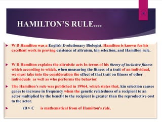 Altruism in animals and its type | PPTX