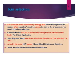 Altruism in animals and its type | PPTX