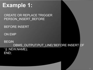 trigger dbms | PPTX