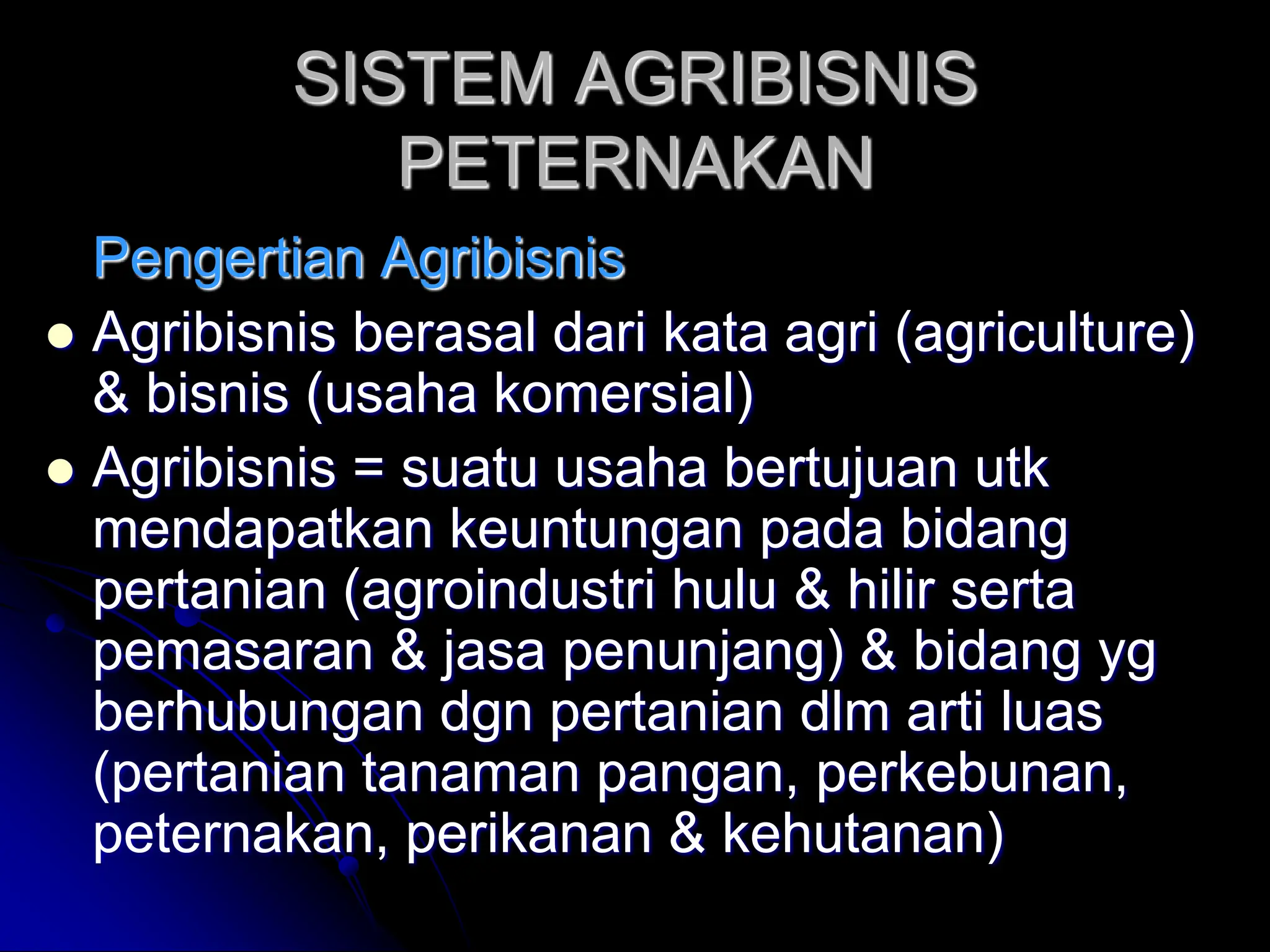 bahan mata kuliah manajemen agribisnis peternakan | PPT