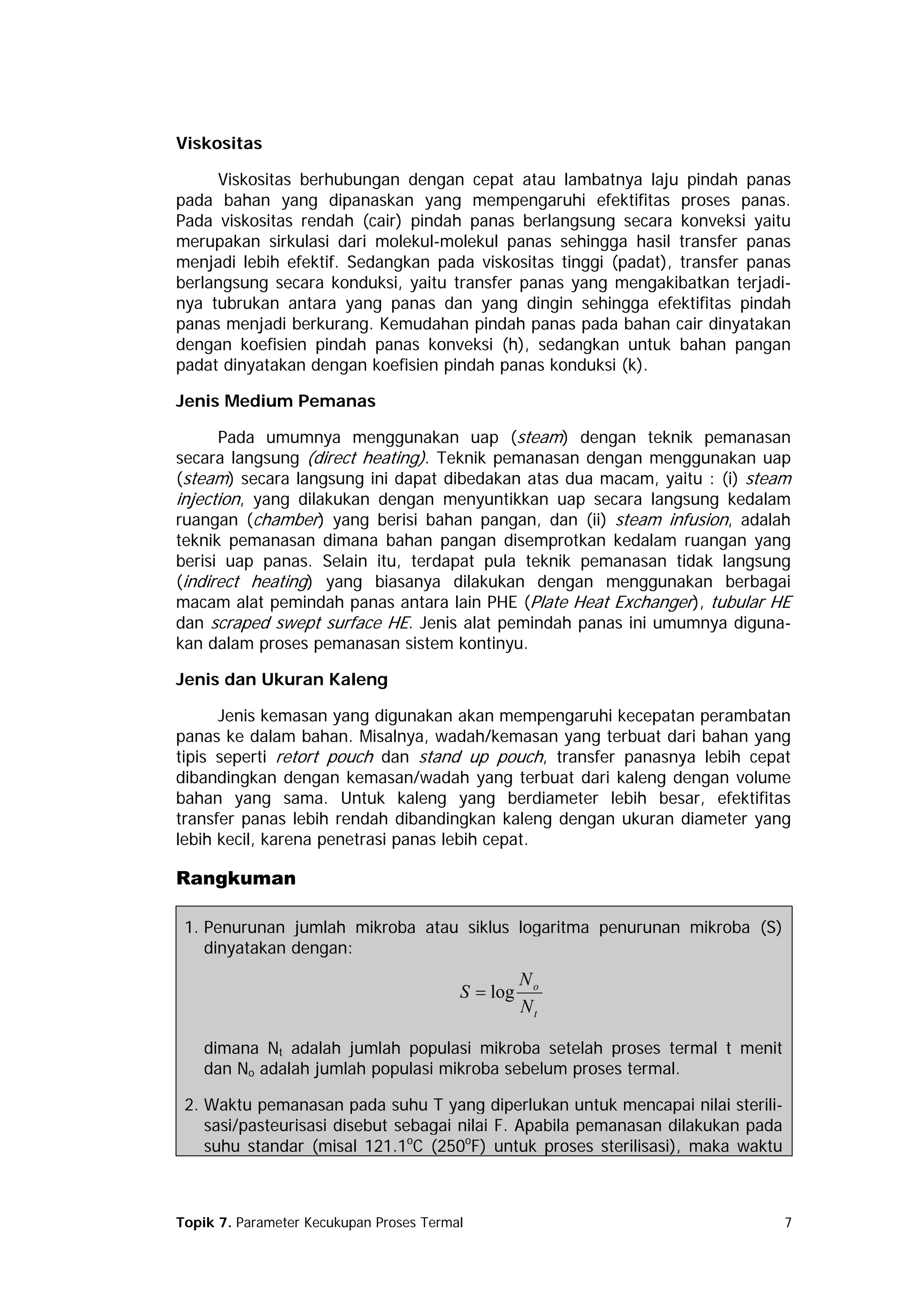 Kuliah 3-kecukupan-panas-pasteurisasi-dan-sterilisasi | PDF