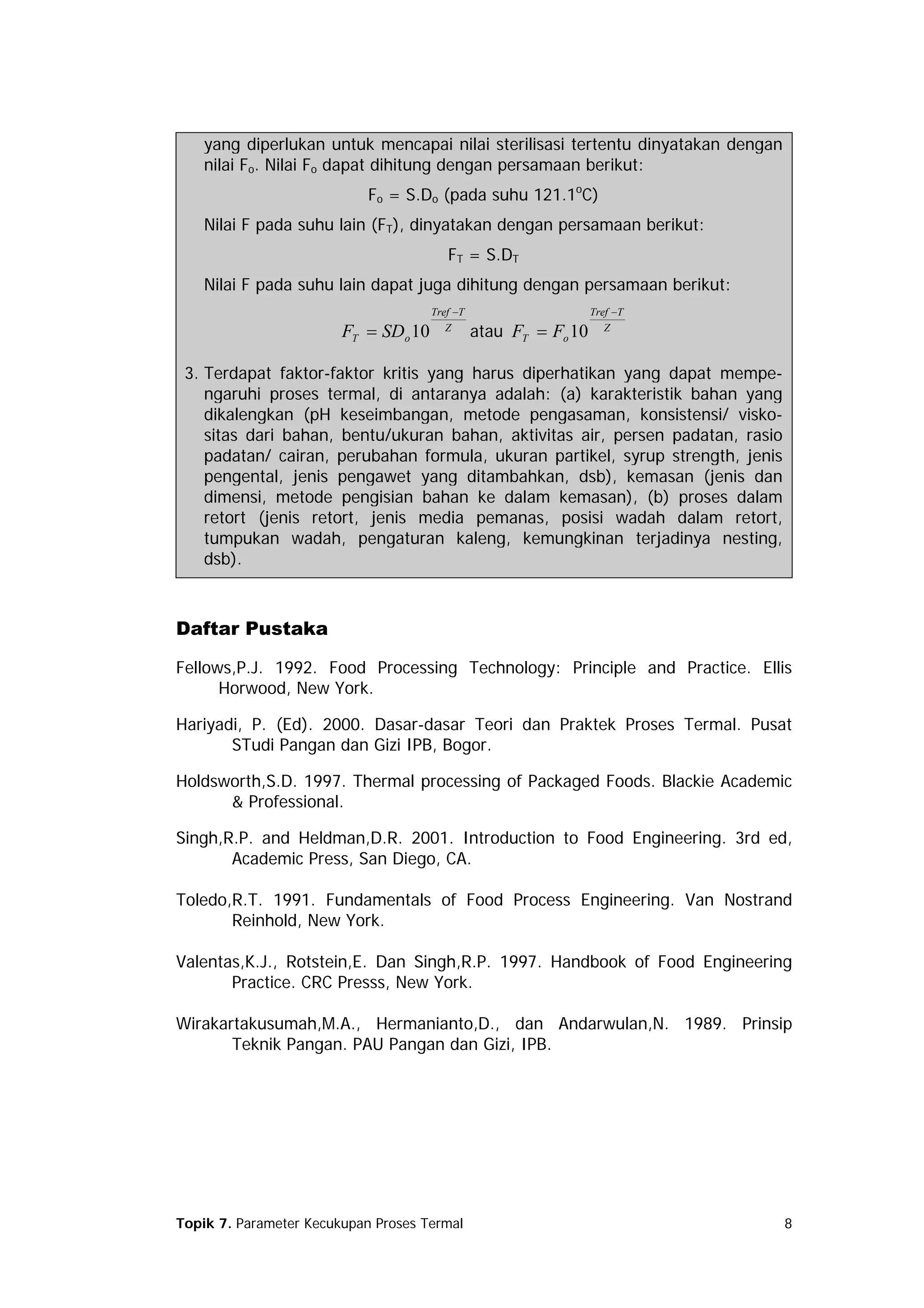 Kuliah 3-kecukupan-panas-pasteurisasi-dan-sterilisasi | PDF