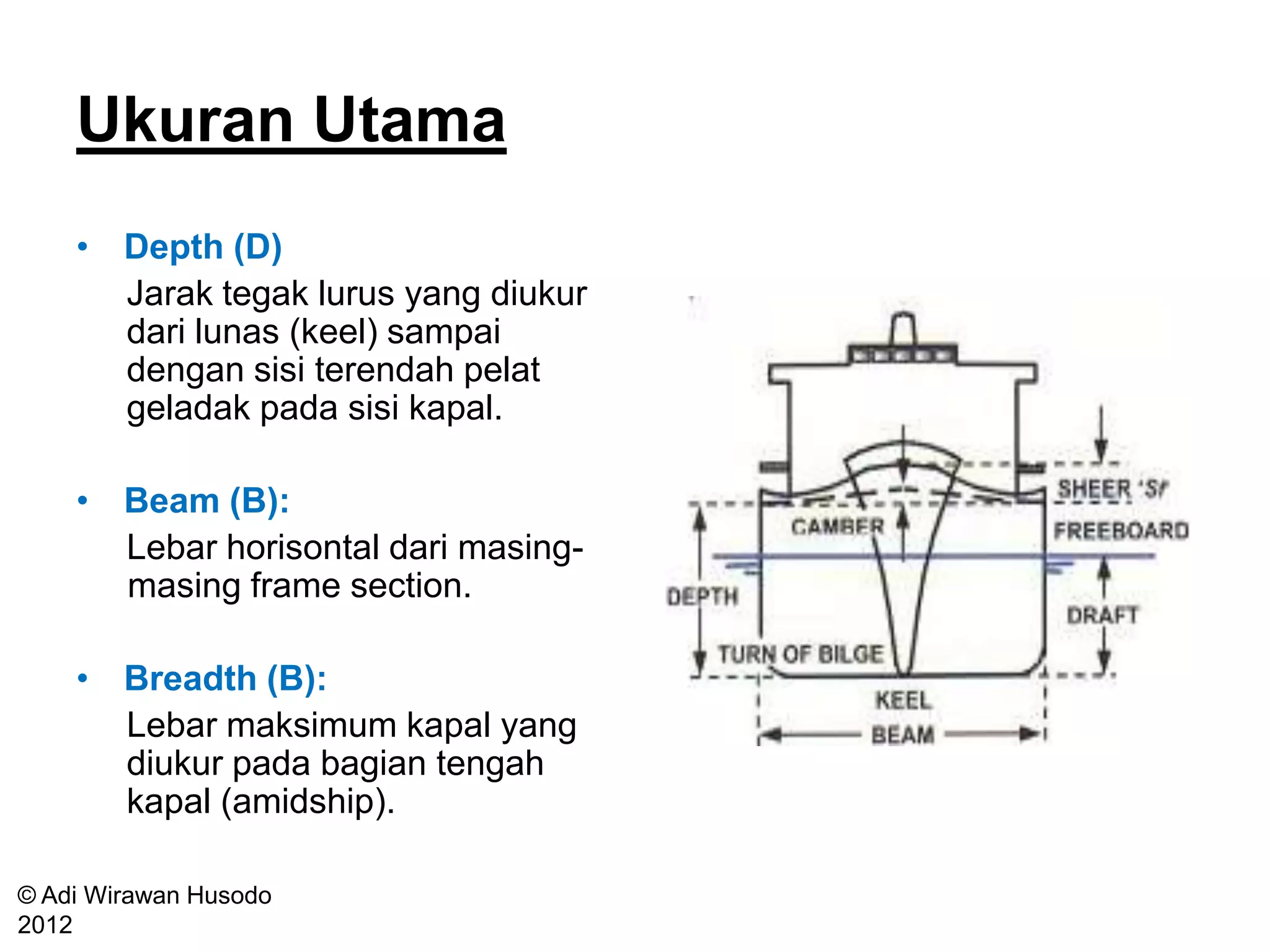 Kuliah 3 tbk ukuran utama kapal | PPTX