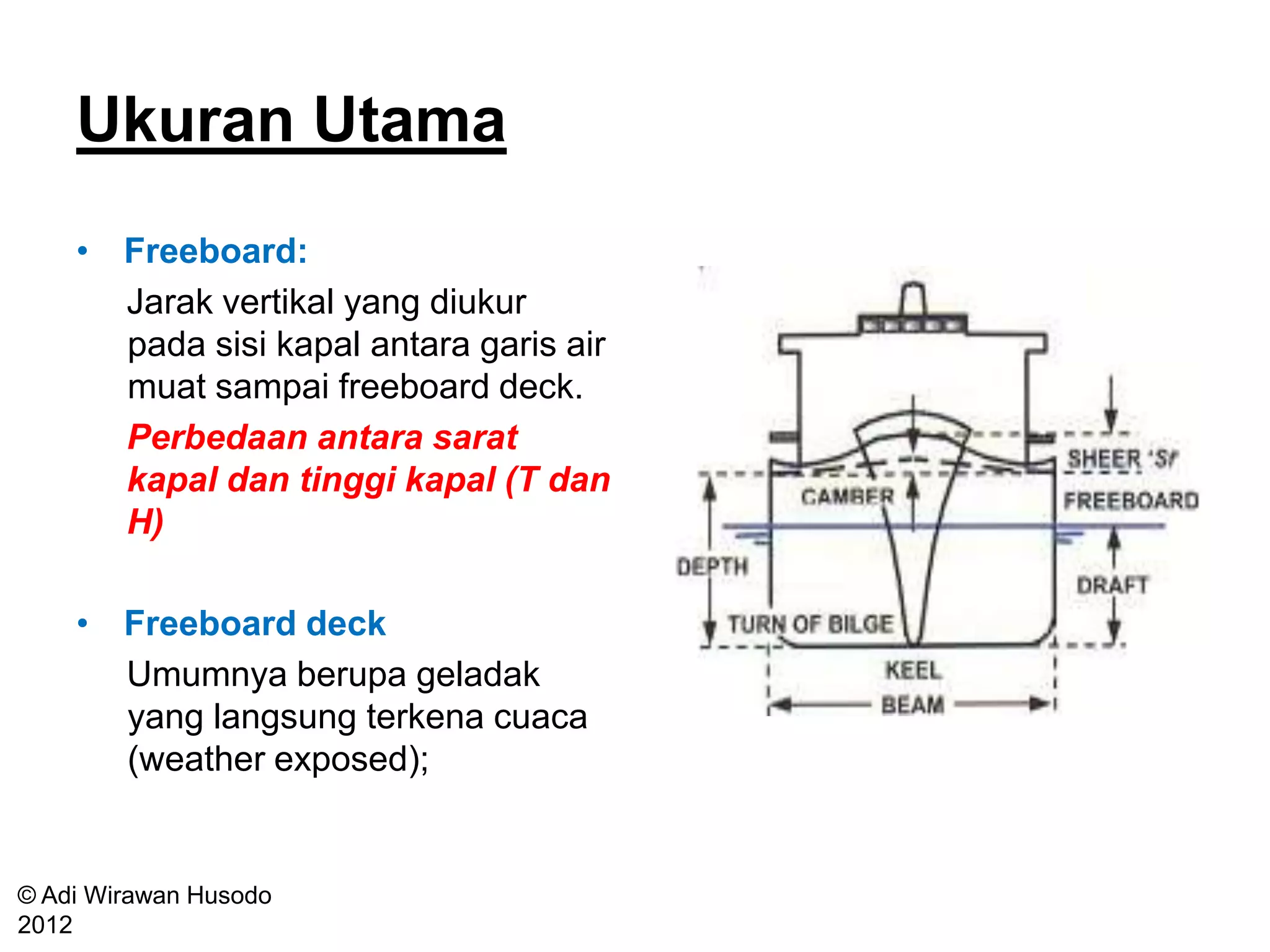 Kuliah 3 tbk ukuran utama kapal | PPTX