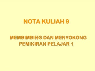 Nota Kuliah 9 | PPSX