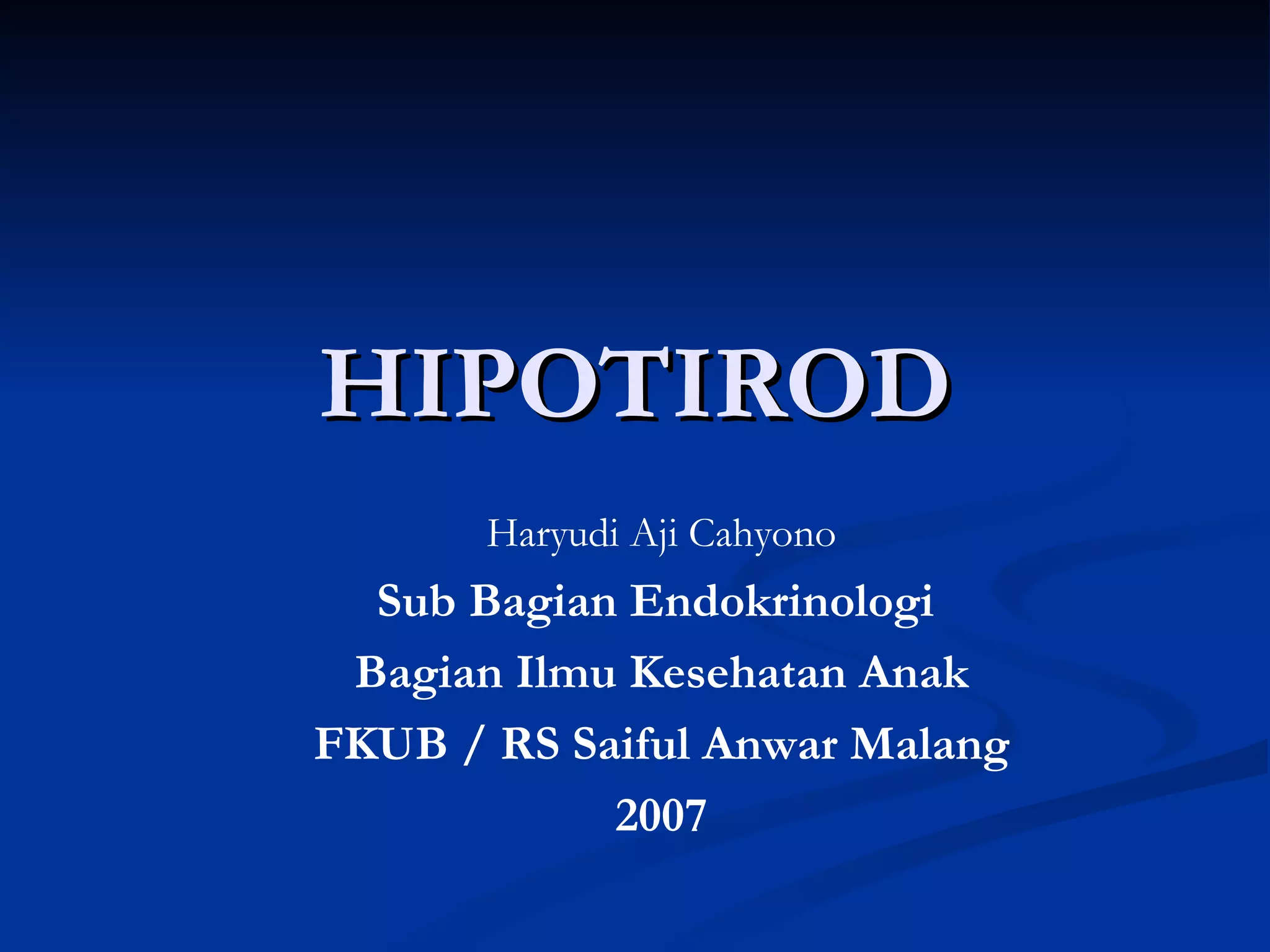 Hipotiroid | PPT