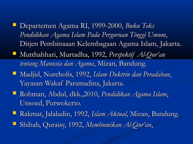 Pendidikan Agama Islam | PPT