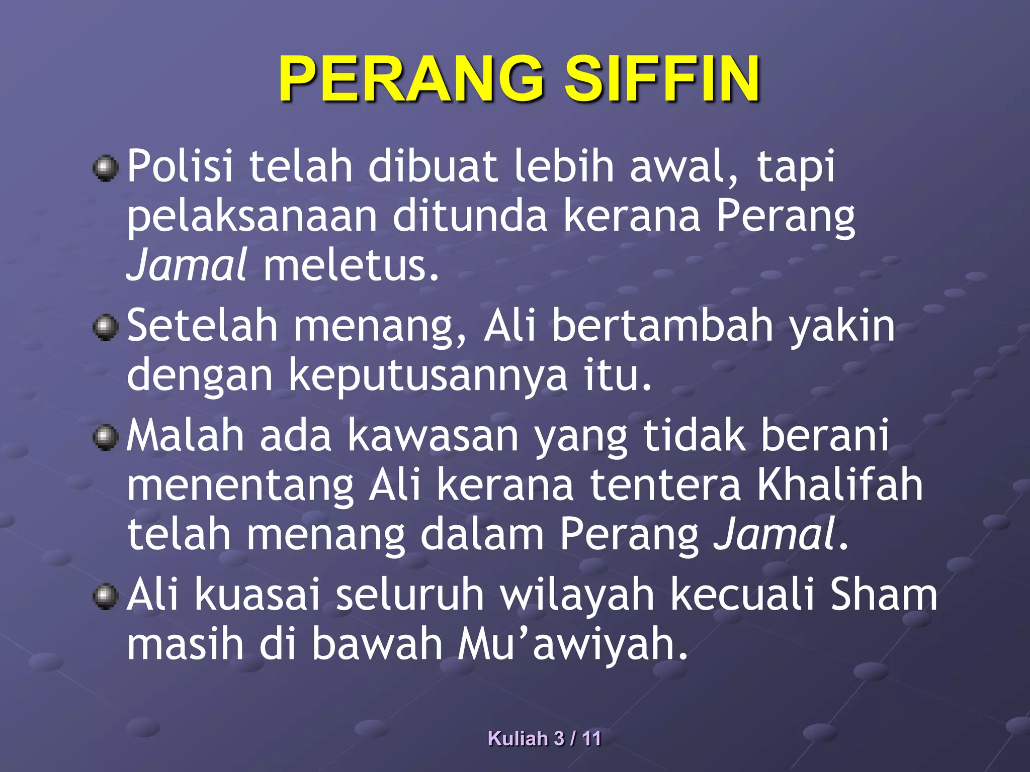 Perang Jamal dan Perang Siffin | PDF