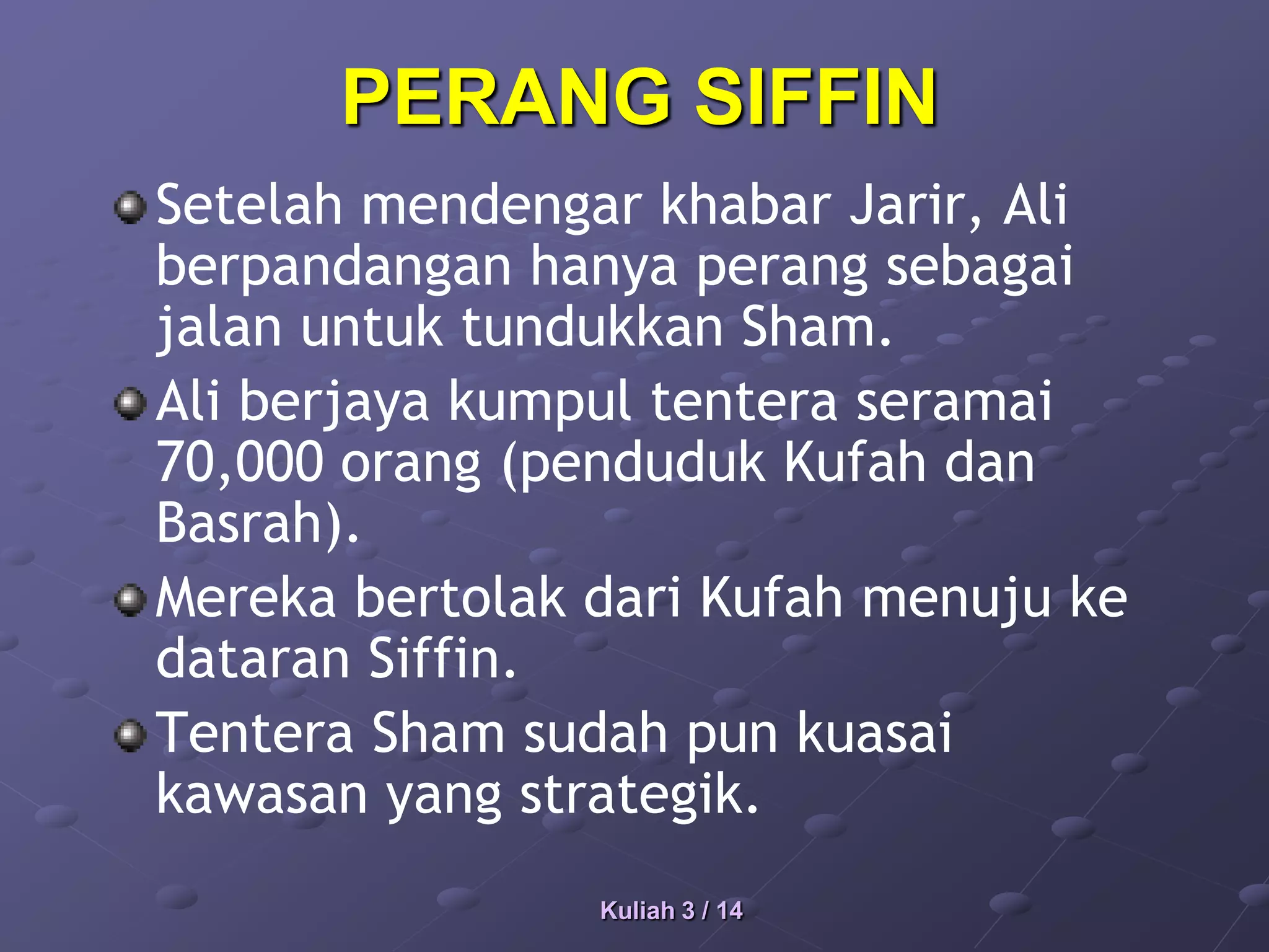 Perang Jamal dan Perang Siffin | PDF