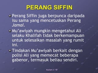 Perang Jamal dan Perang Siffin | PDF