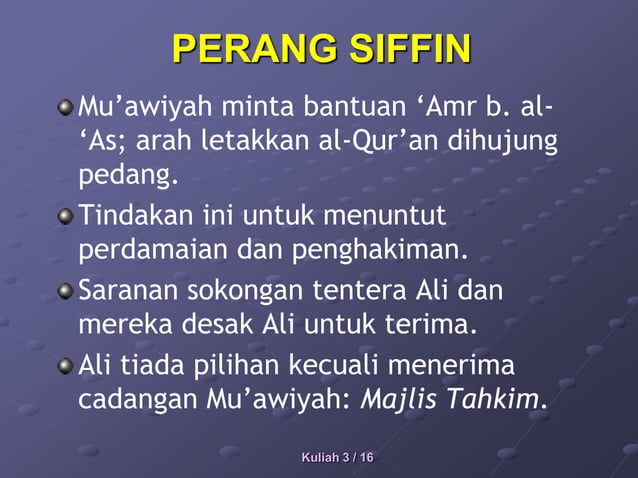 Perang Jamal dan Perang Siffin | PDF
