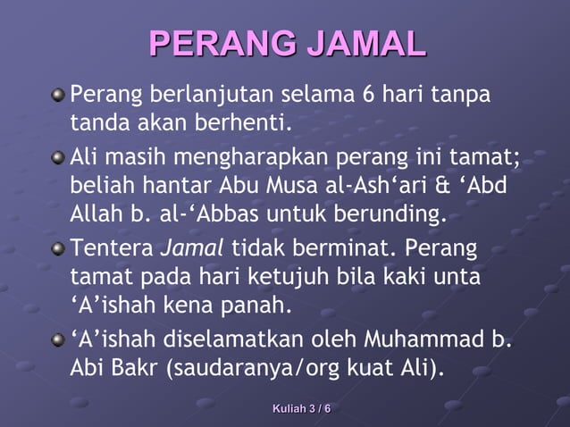 Perang Jamal dan Perang Siffin | PDF