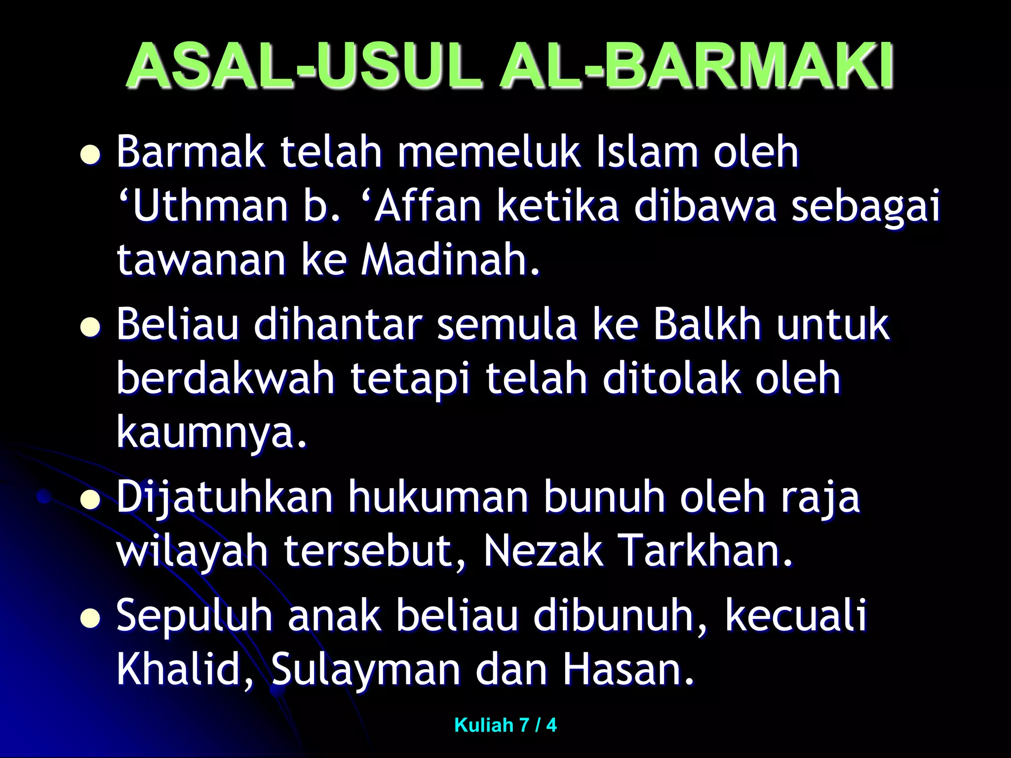 Golongan al-Baramikah Dalam Kerajaan ‘Abbasiyyah | PDF