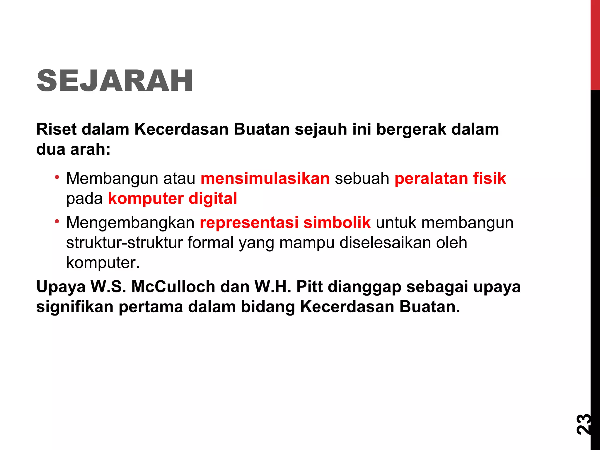 Slide tentang Kecerdasan Buatan | PPT