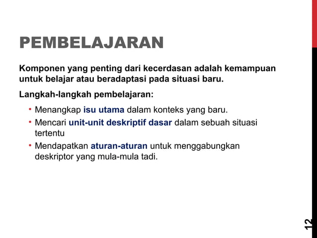 Slide tentang Kecerdasan Buatan | PPT