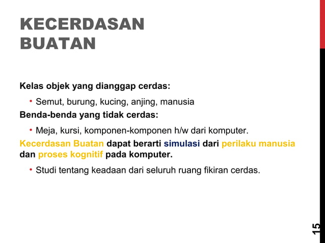 Slide tentang Kecerdasan Buatan | PPT
