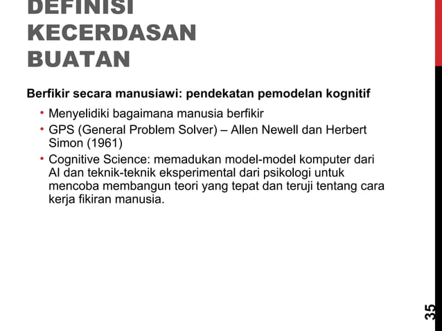 Slide tentang Kecerdasan Buatan | PPT