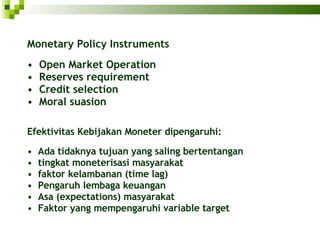 Indonesia Monetary Policy | PPT