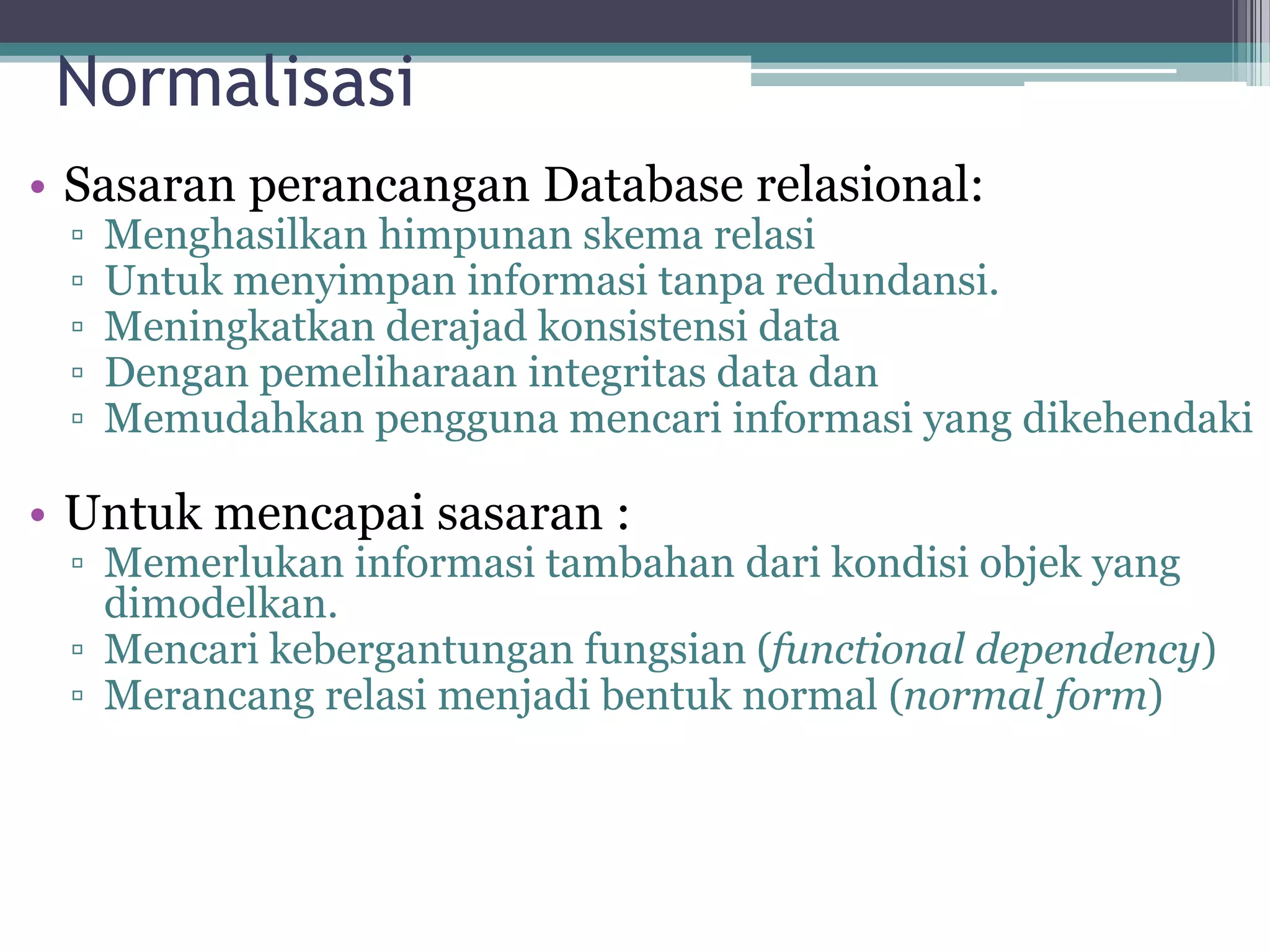 Teknik Normalisasi Data Pada Visual Basic | PPT