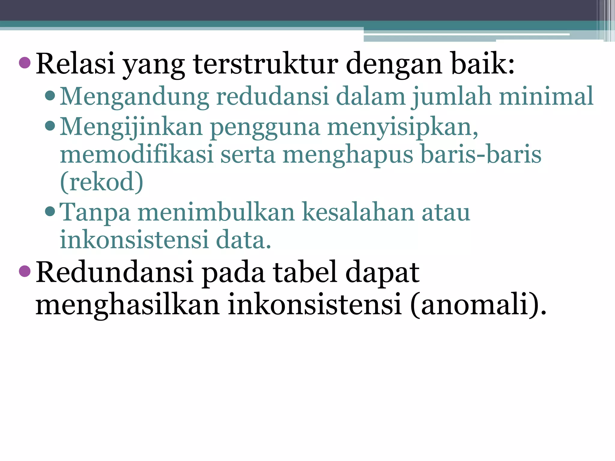 Teknik Normalisasi Data Pada Visual Basic | PPT