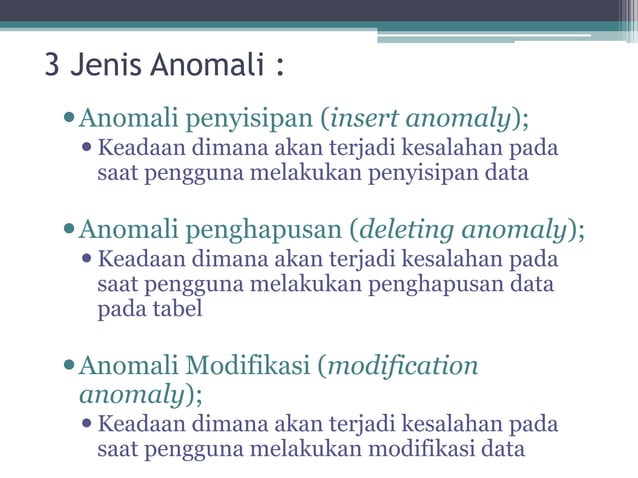Teknik Normalisasi Data Pada Visual Basic | PPT