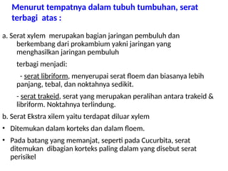 Struktur dan Fungsi Jaringan Tumbuhan pada Akar, Batang, dan Daun | PPTX