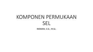 Kuliah 13 Biosel_Komponen Permukaan Sel-1.pptx