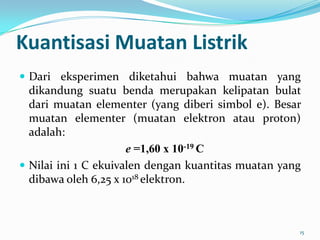 Kuliah 1 listrik statis | PPTX