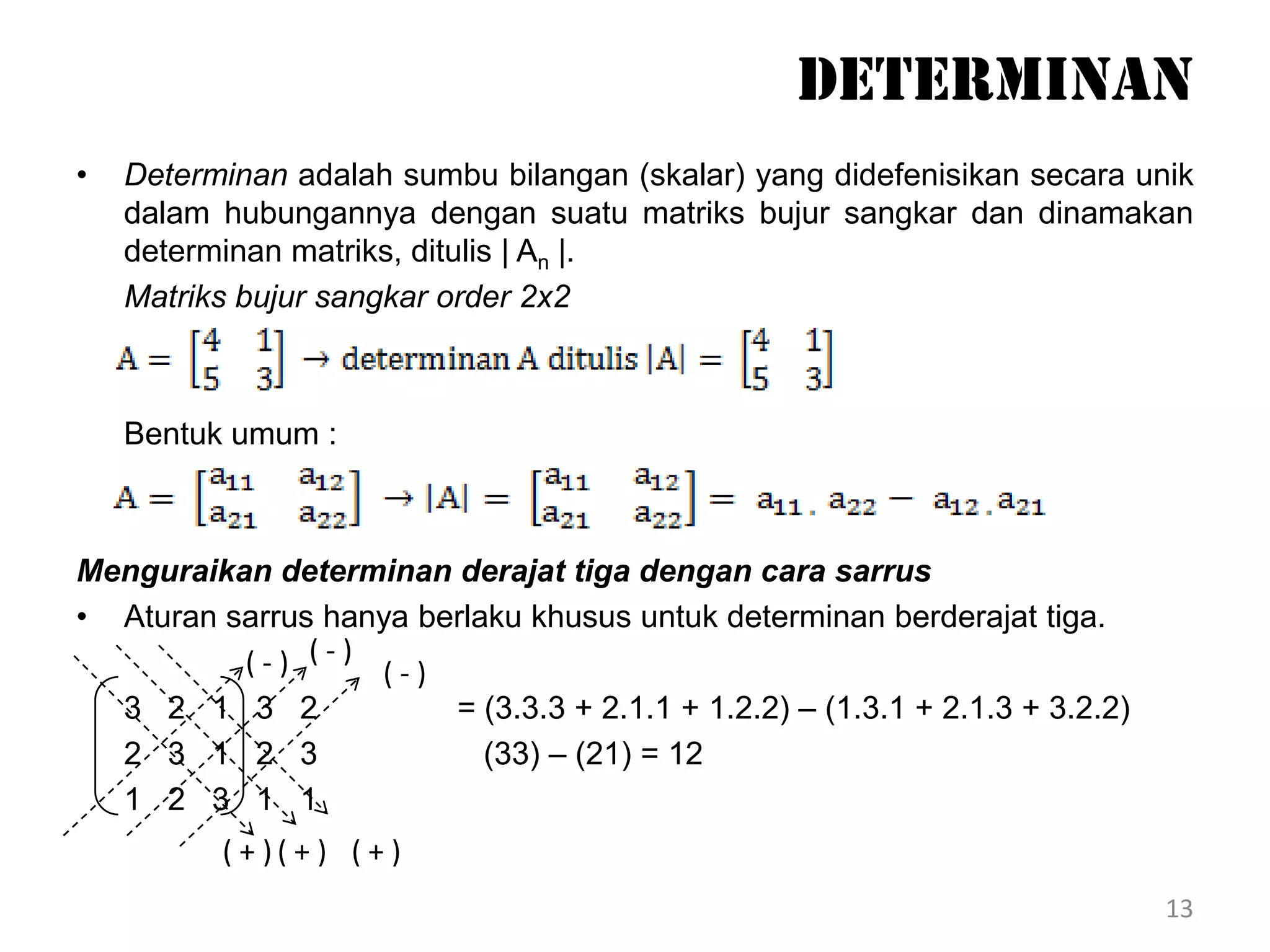 Kuliah_1 Matriks Matematika Ekonomi I | PPTX