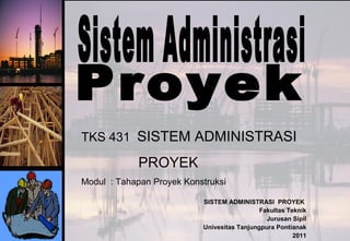 Sistem Administrasi Proyek 1 | PPT