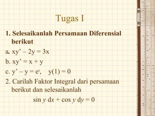 Kuliah 2 matematika teknik i | PPT