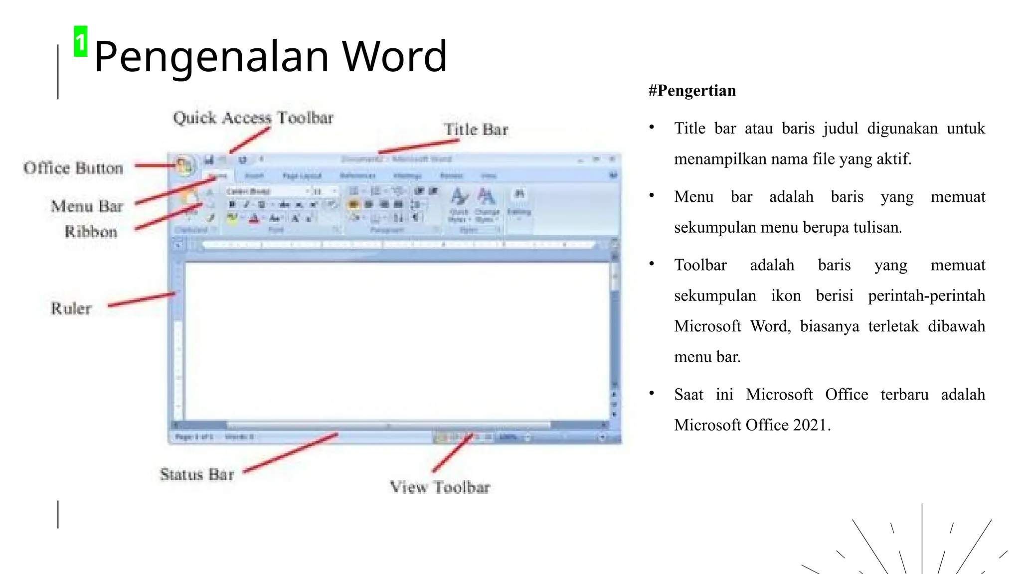 Kuliah 2_Pengantar Komputer ; Aplikasi Microsoft Word.pptx