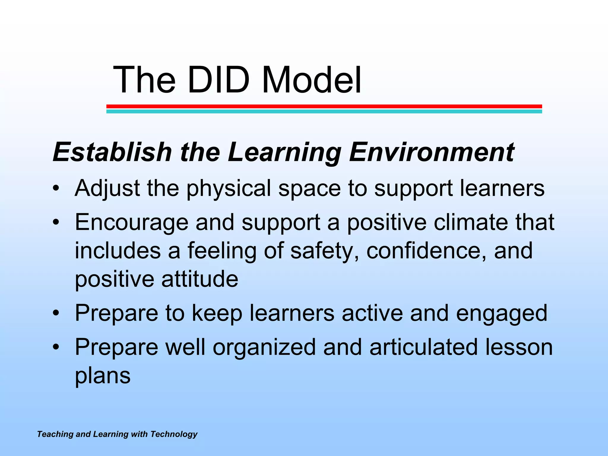 Designing and Planning Technology Enhanced Instruction | PPTX