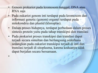 Kuliah 2 organisasi sel (struktur prokariot dan eukariot) | PPT