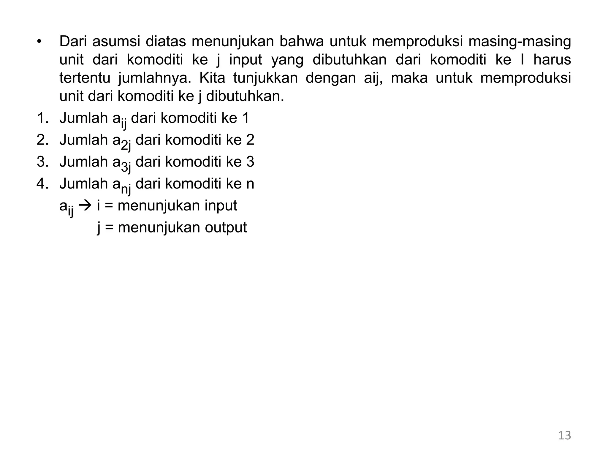 Kuliah 2 penerapan matriks dalam ekonomi | PPTX