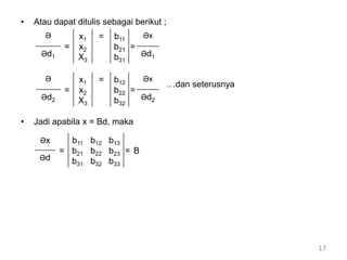 Kuliah 2 penerapan matriks dalam ekonomi | PPTX